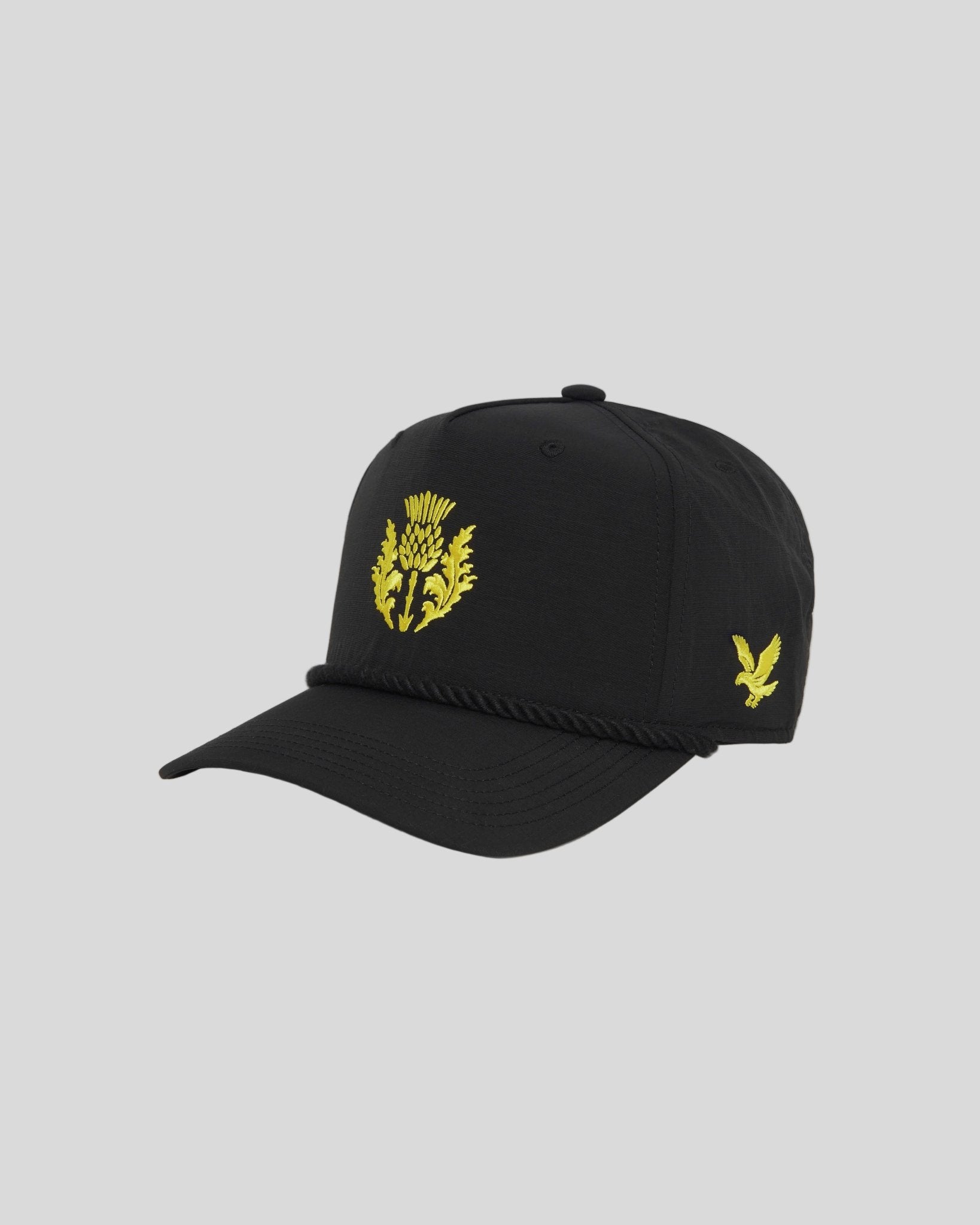Lyle & Scott 6 Panel Rope Cap i Jet Black för män