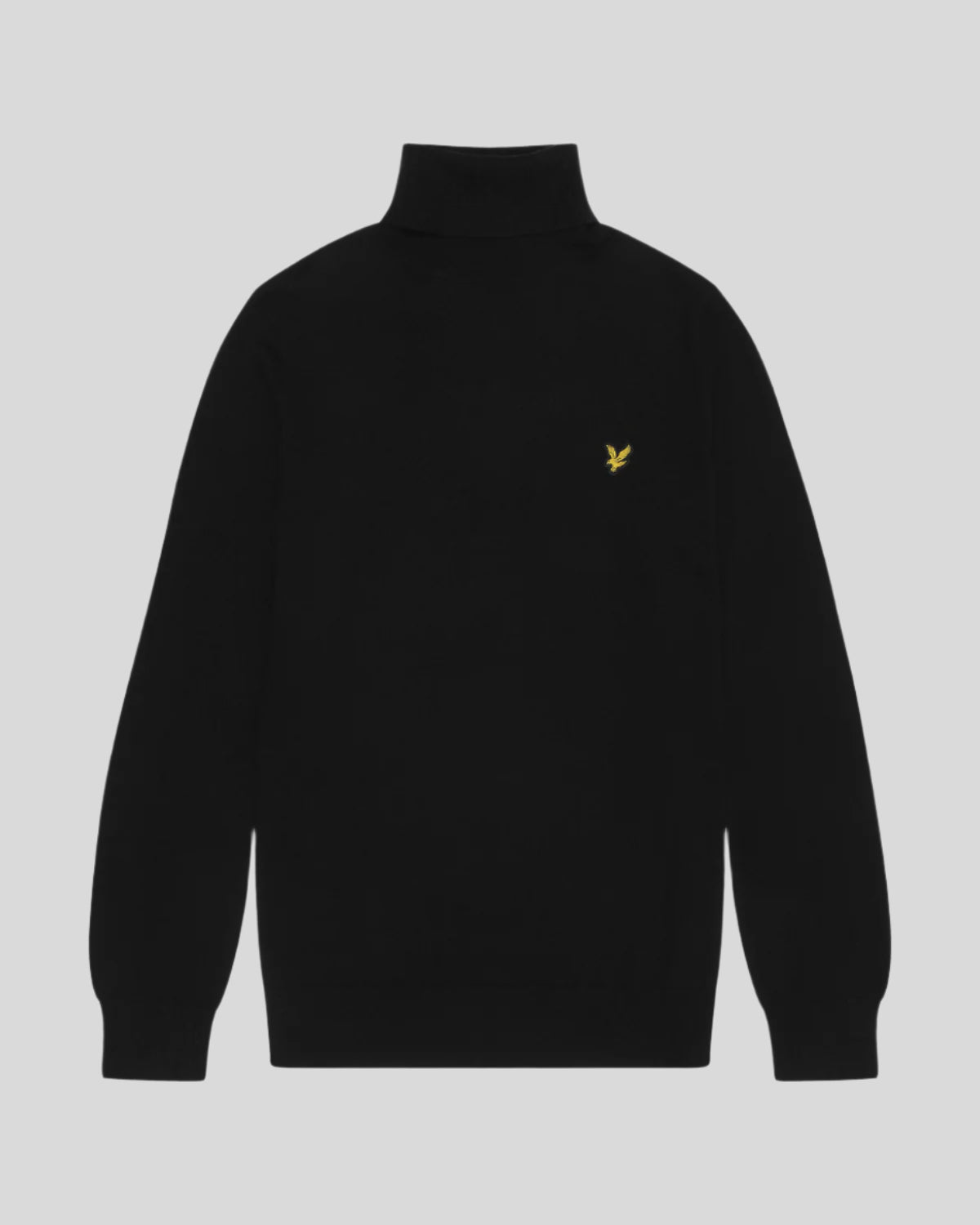 Lyle & Scott Men's Cotton Merino Turtleneck Jumper in Jet Black
