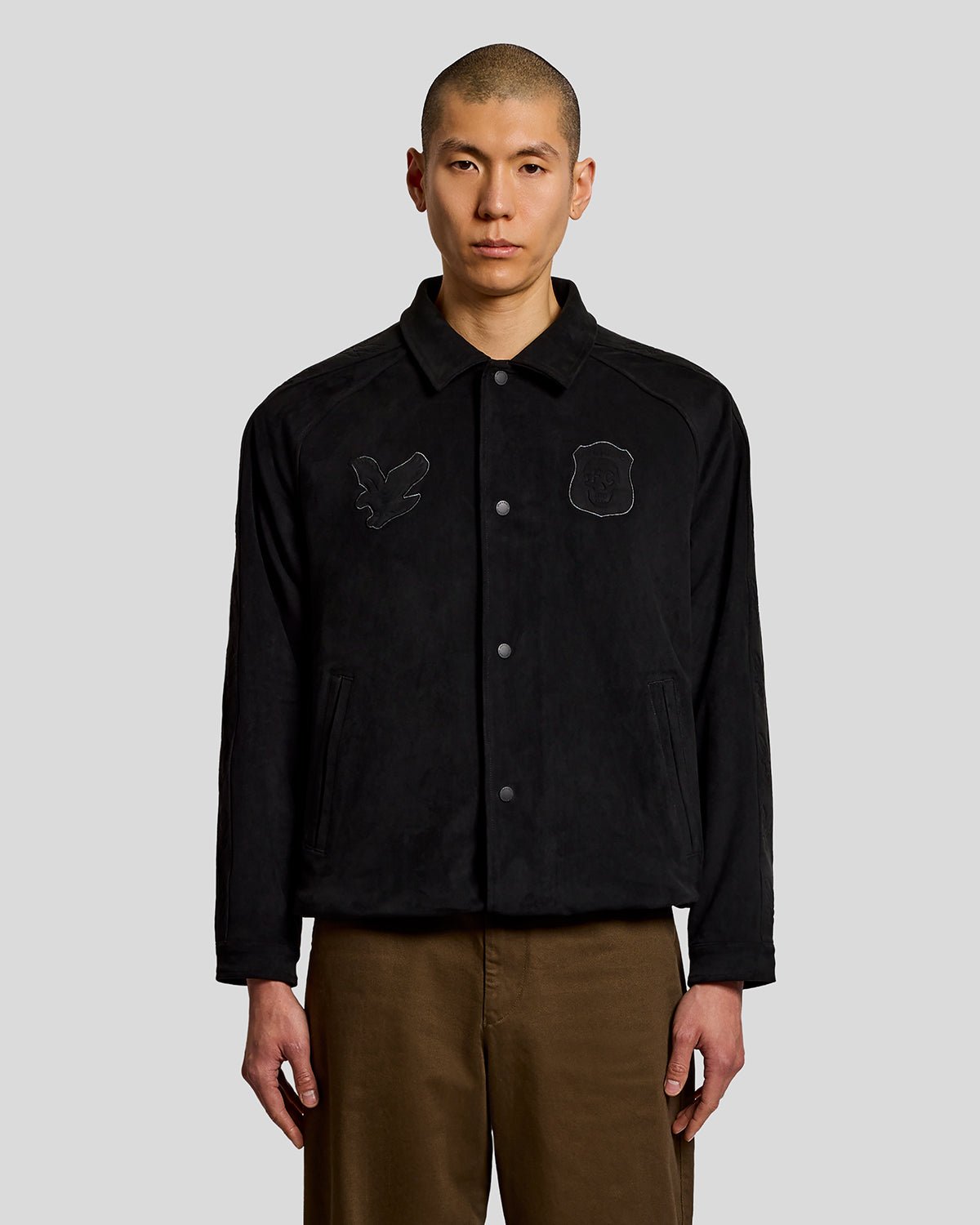Lyle & Scott Heren Coach Jas in Faded Black