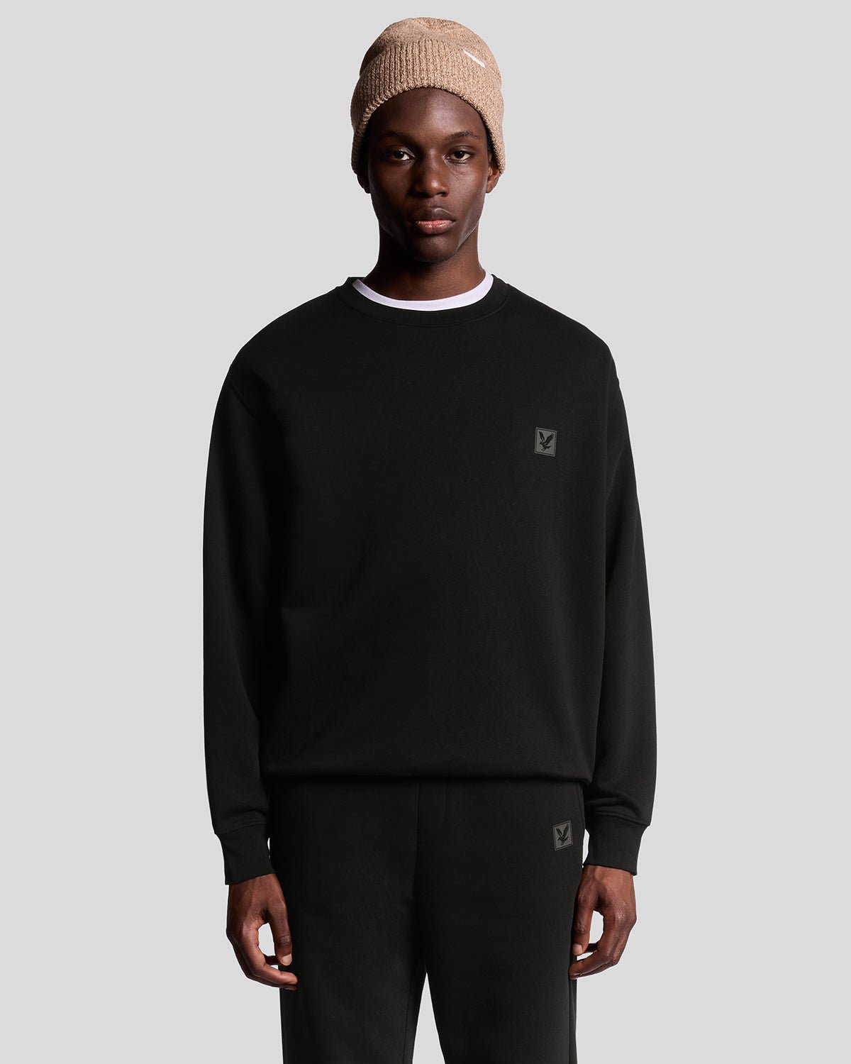 Lyle & Scott Men's Loungewear Crew Neck Pullover in Jet Black