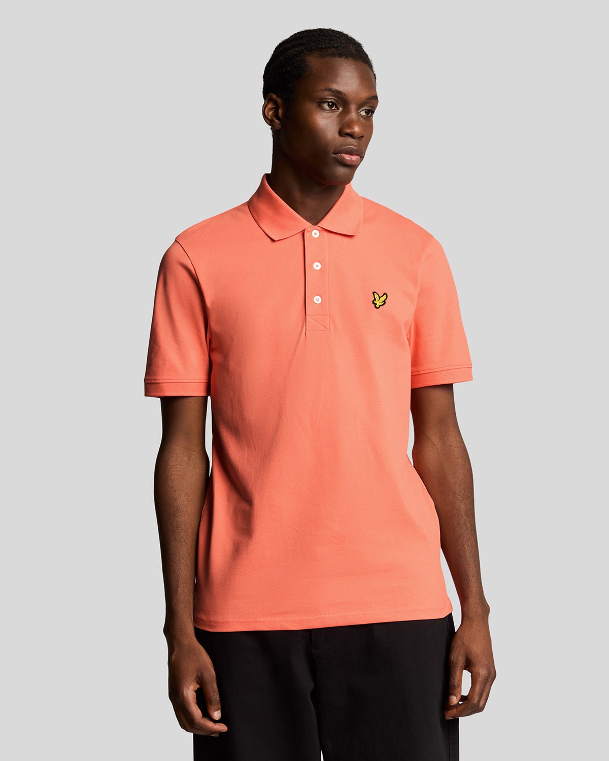 Lyle & Scott Men's Cotton Polo Shirt in Coral Stand
